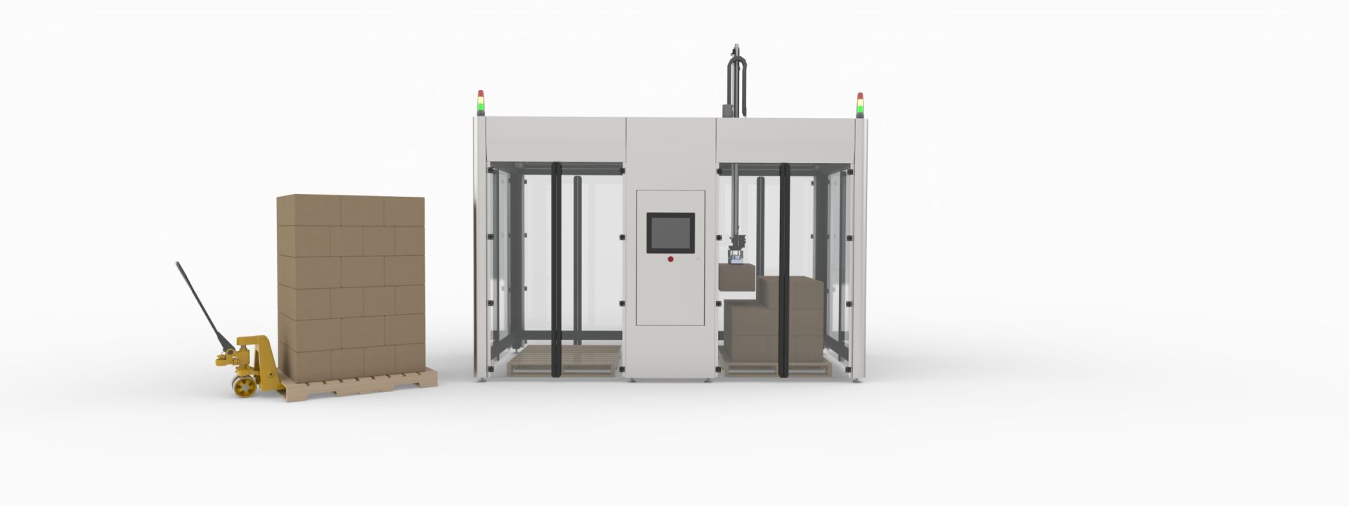 Compact palletizing solution